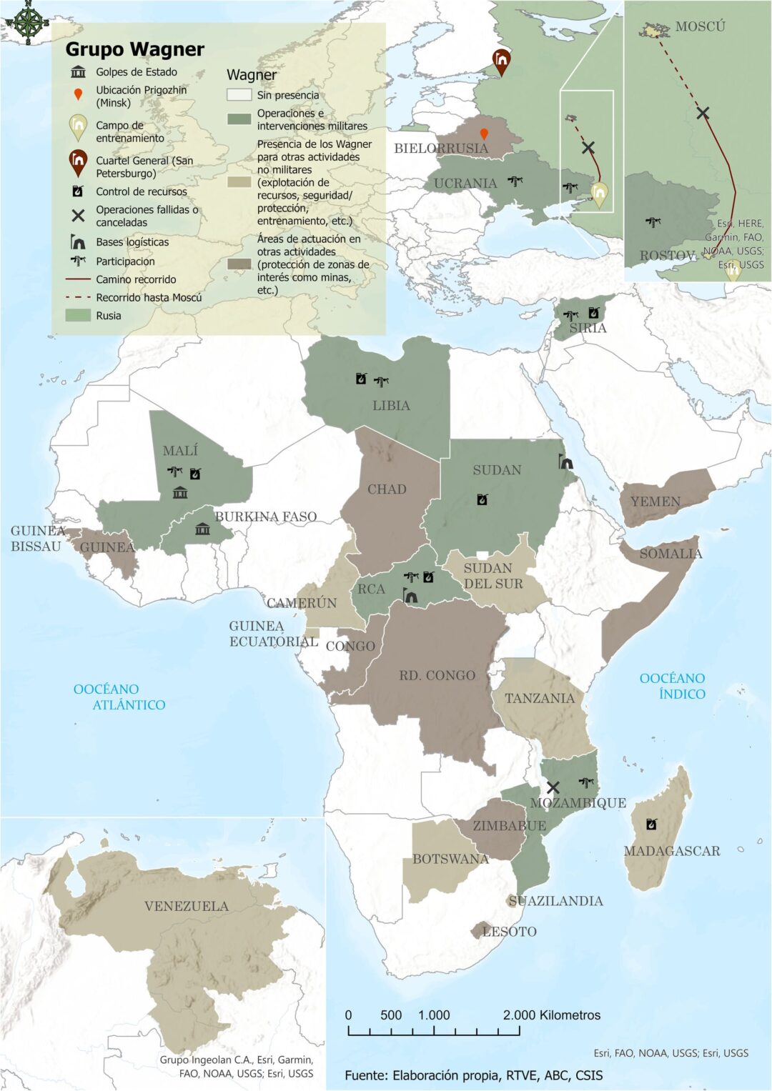 MAPA GLOBAL DEL GRUPO WAGNER - Geopol 21