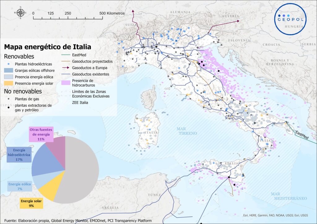 MAPA DE LOS RECURSOS ESTRATÉGICOS DE ITALIA - Geopol 21